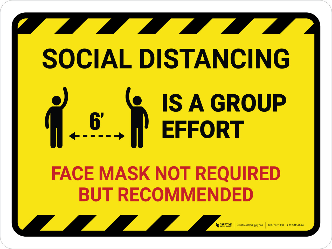 Hazard Social Distancing Is a Group Effort - Mask Not Required But ...