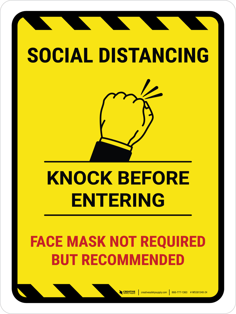 Hazard Social Distancing: Knock Before Entering Mask Not Required But ...