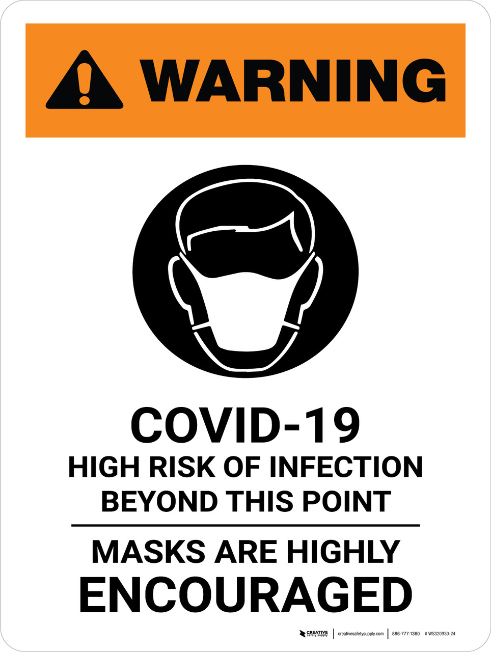 Warning: High Risk of Infection Beyond This Point - Masks Highly ...