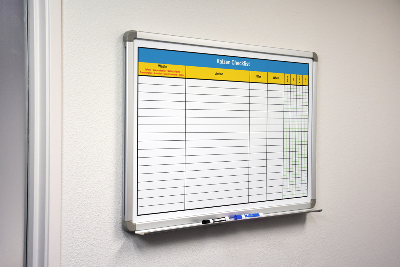Kaizen Checklist Dry Erase Board | Creative Safety Supply
