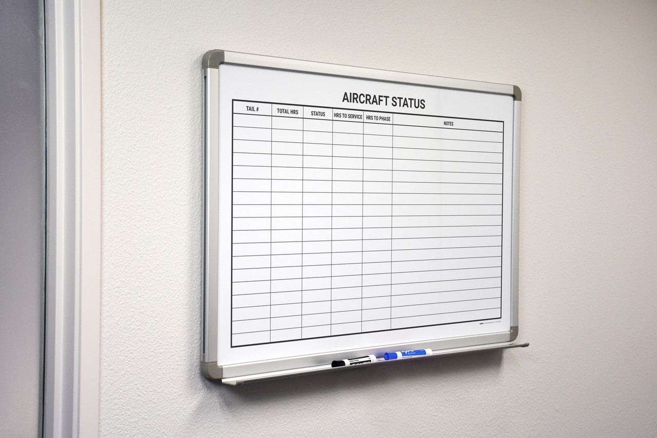 Aircraft Status Dry Erase Board | Creative Safety Supply
