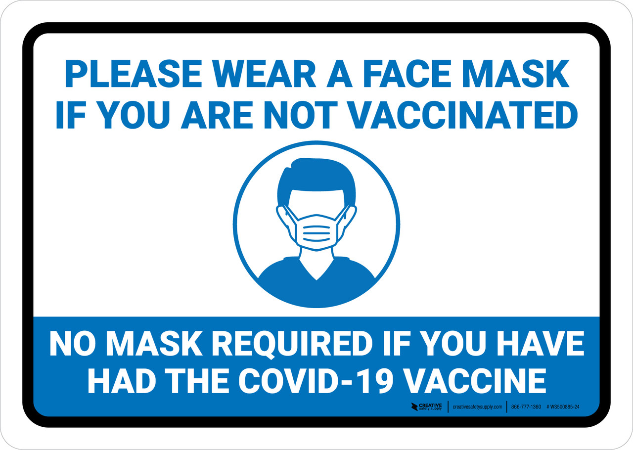 Please Wear A Face Mask Landscape - Wall Sign | Creative Safety Supply