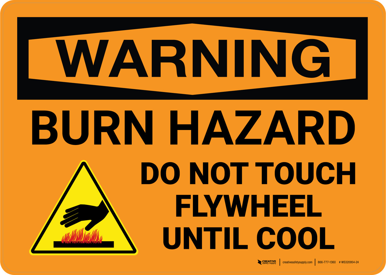 Warning: Burn Hazard - Do Not Touch Flywheel Until Cool Landscape ...