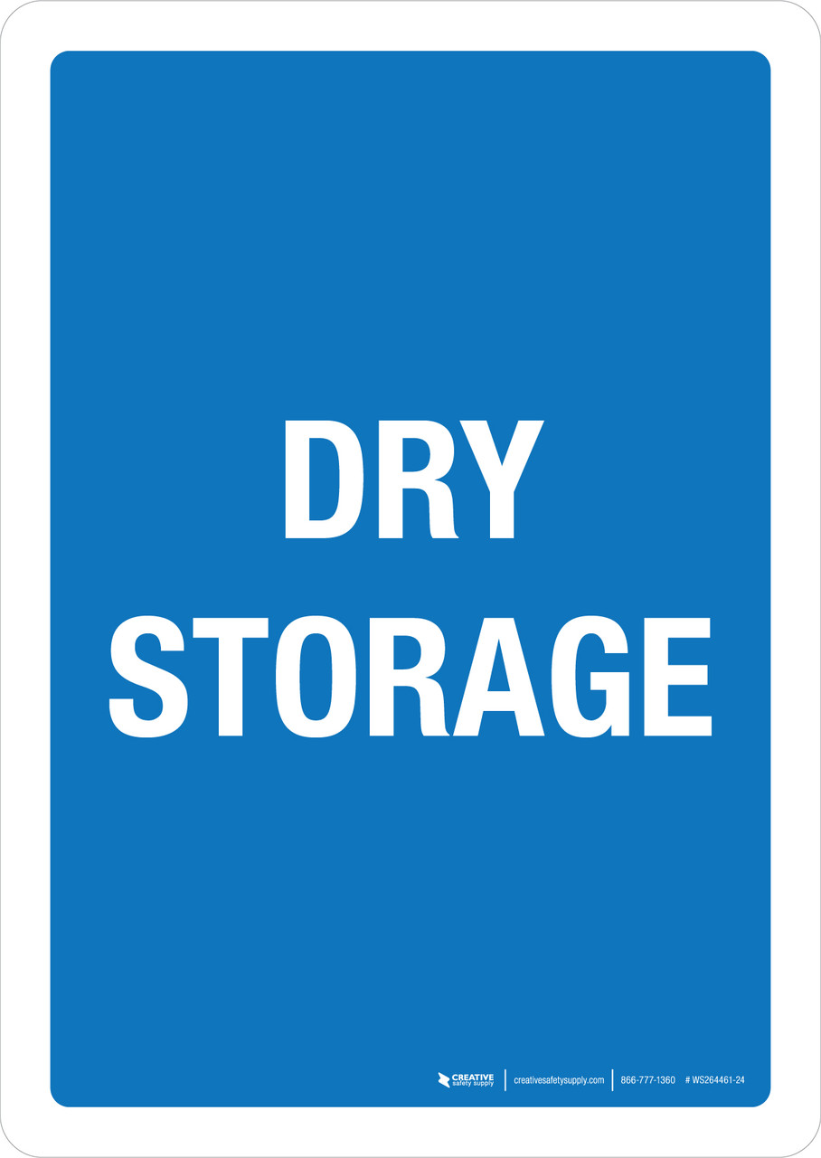 Dry Storage Portrait - Wall Sign | Creative Safety Supply