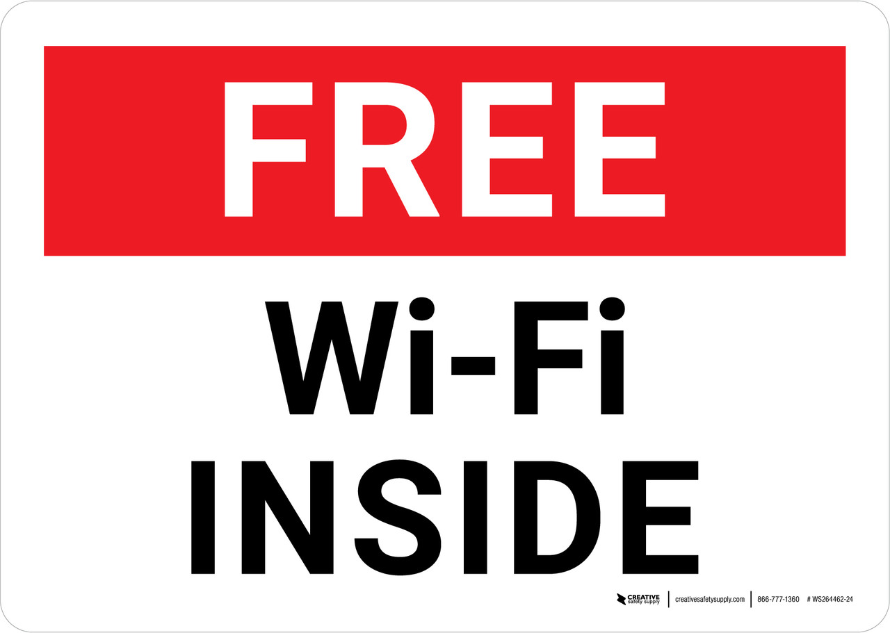 Free: Wi-Fi Inside Landscape - Wall Sign