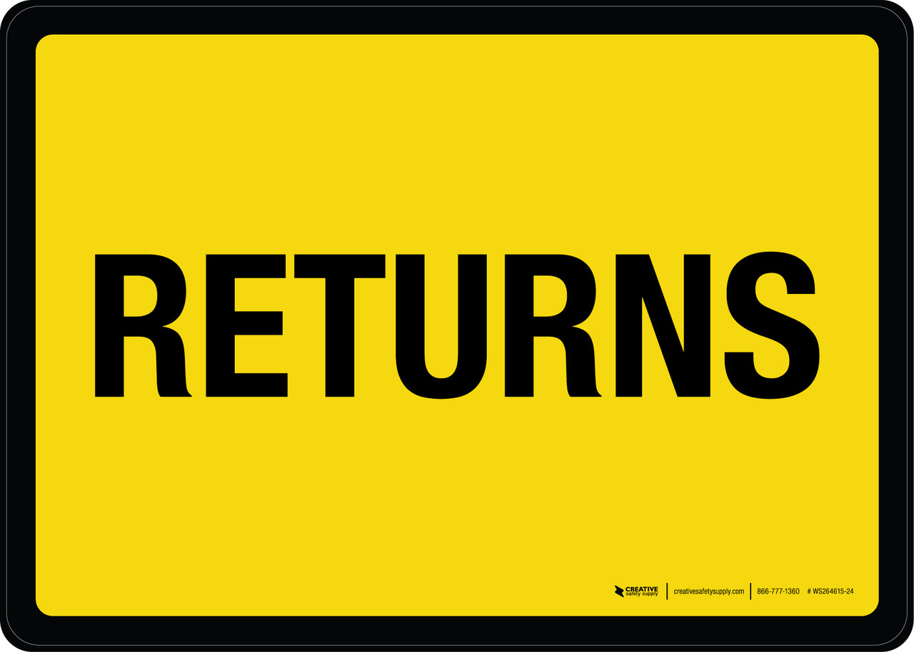 Returns Yellow Landscape - Wall Sign