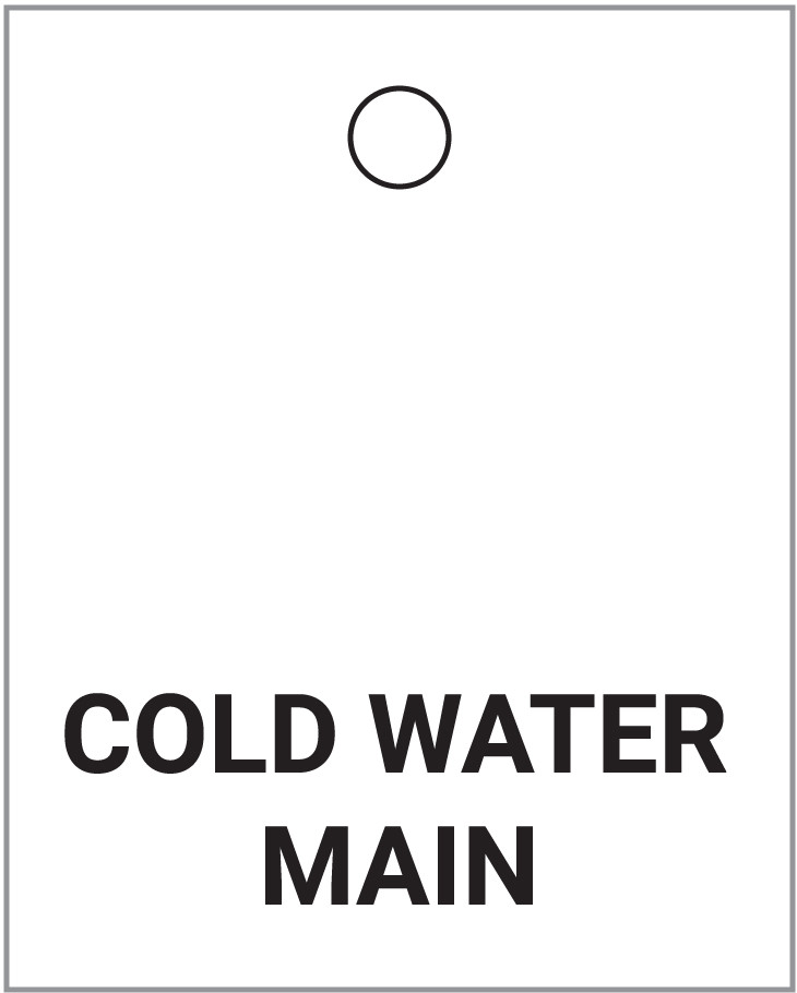 Cold Water Main - Valve Tag | Creative Safety Supply