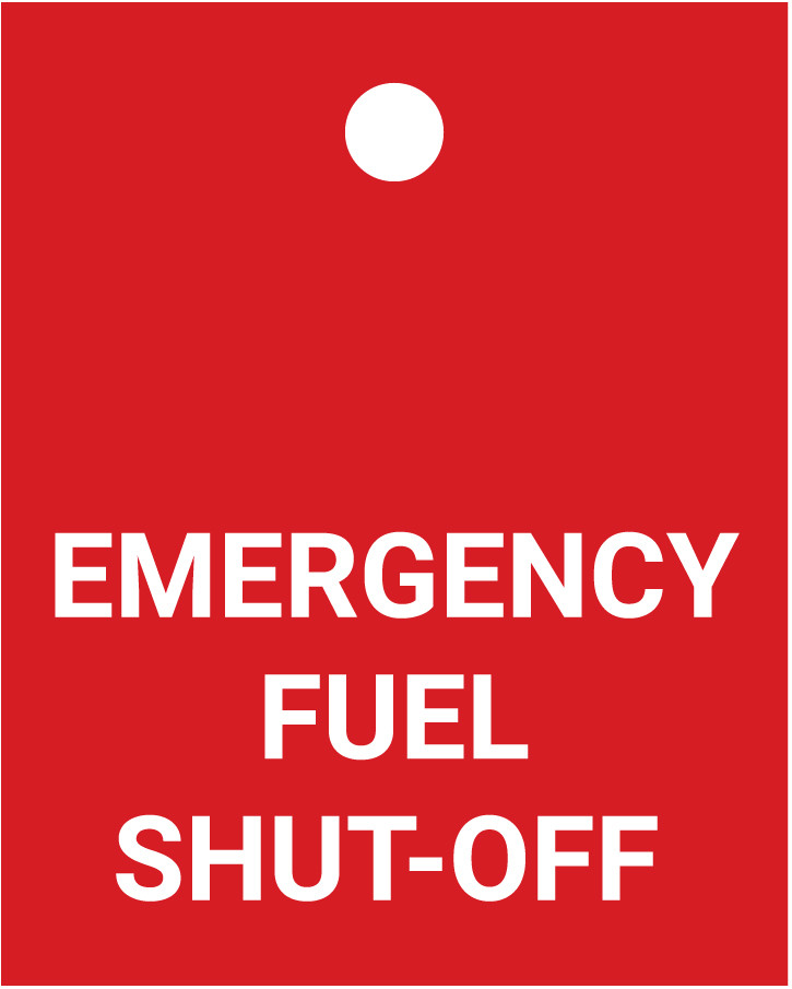 Emergency Fuel Shut-Off - Valve Tag