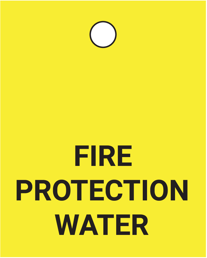 Fire Protection Water - Valve Tag | Creative Safety Supply