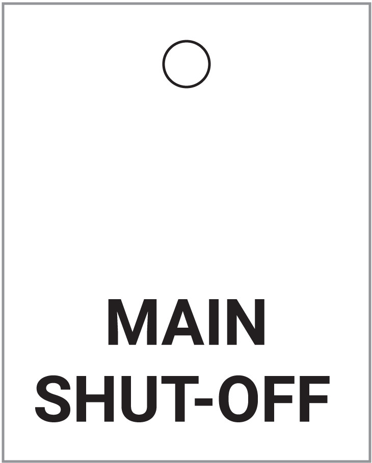 Main Shut-Off - Valve Tag | Creative Safety Supply