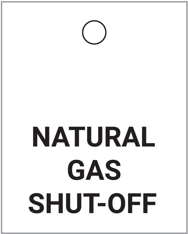 Natural Gas Shut-Off - Valve Tag | Creative Safety Supply