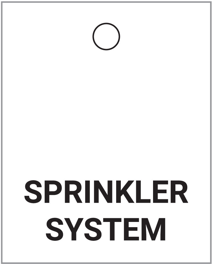 Sprinkler System - Valve Tag | Creative Safety Supply