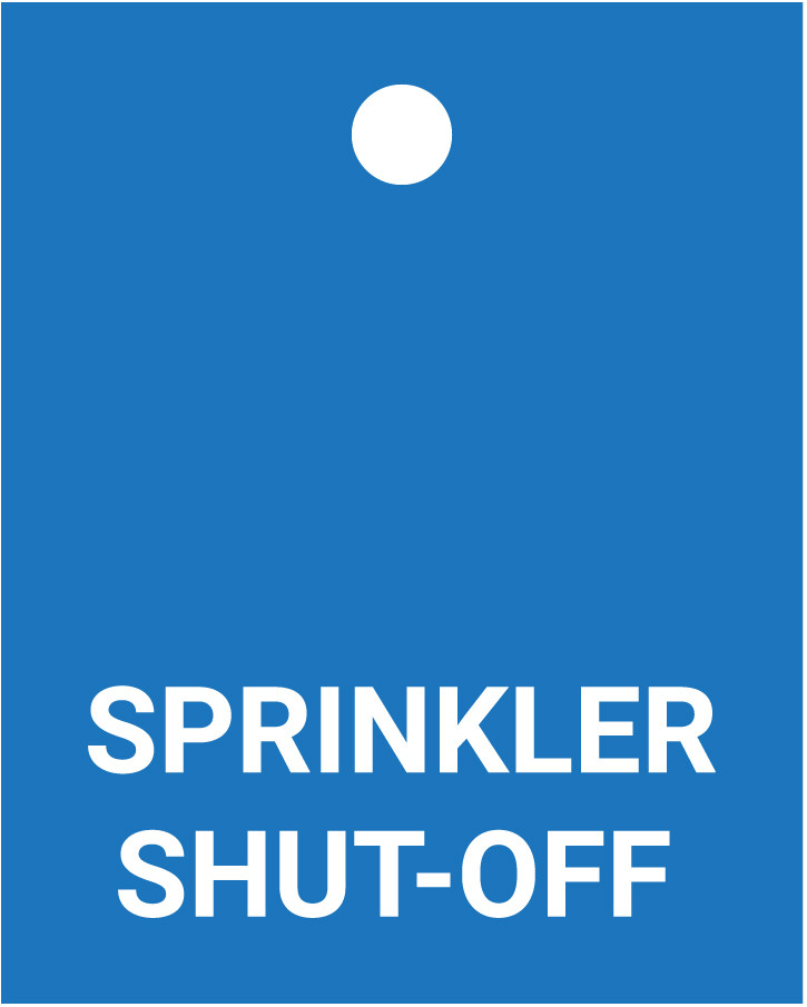 Sprinkler Shut-Off - Valve Tag | Creative Safety Supply