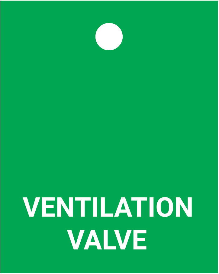 Ventilation Valve - Valve Tag | Creative Safety Supply
