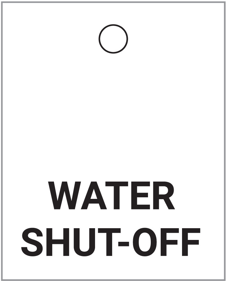 Water Shut-Off - Valve Tag | Creative Safety Supply