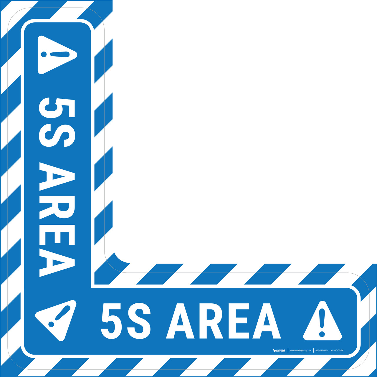 5S Area - Floor Sign Corner