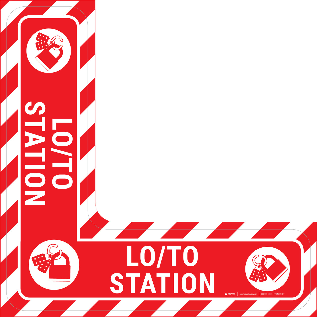 Lock Out Tag Out Station - Floor Sign Corner