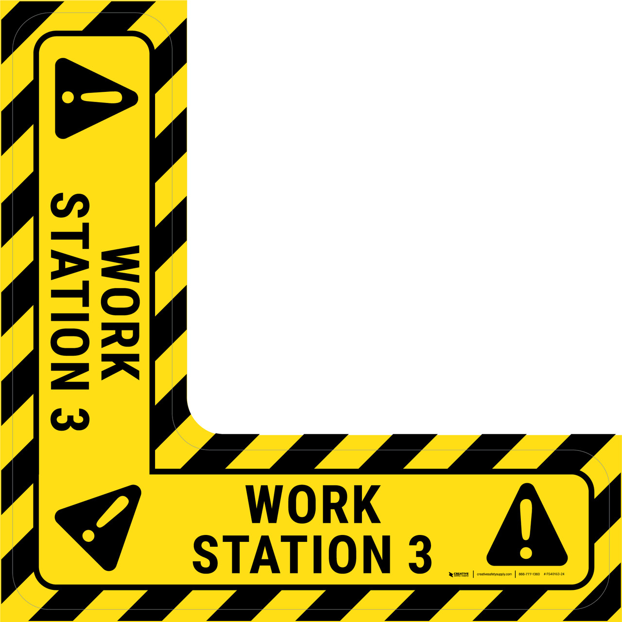 Work Station 3 - Floor Sign Corner | Creative Safety Supply