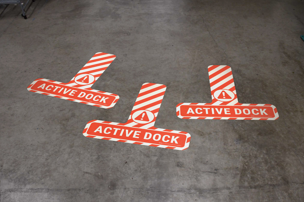 Active Dock - Floor Sign T's | Creative Safety Supply