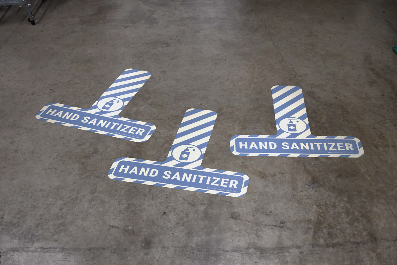 Hand Sanitizer - Floor Sign T's | Creative Safety Supply