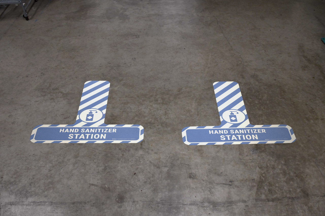 Hand Sanitizer Station - Floor Sign T's | Creative Safety Supply