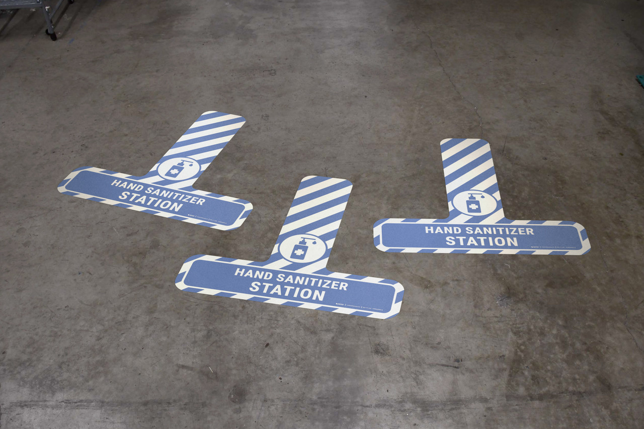 Hand Sanitizer Station - Floor Sign T's | Creative Safety Supply