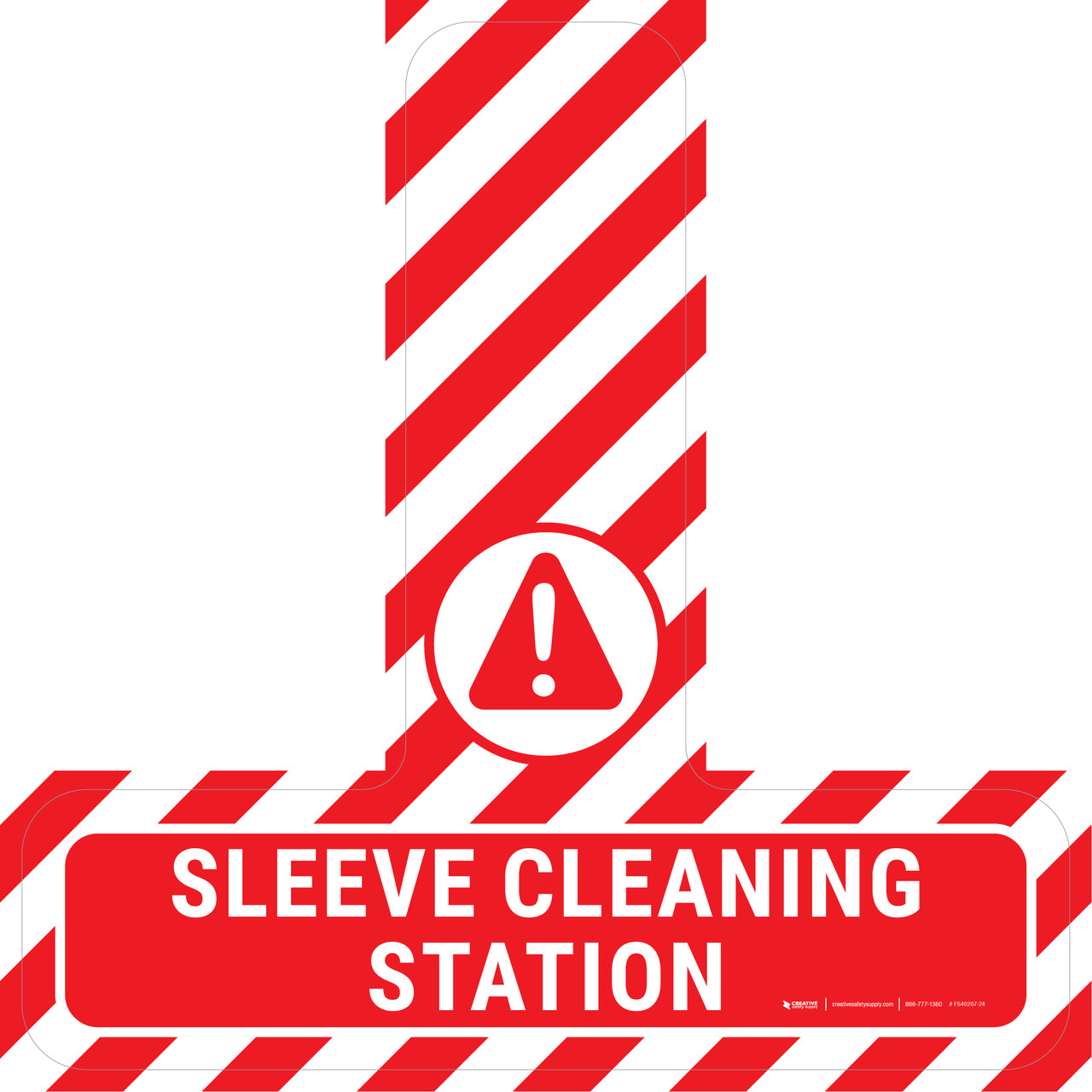 Sleeve Cleaning Station - Floor Sign T's