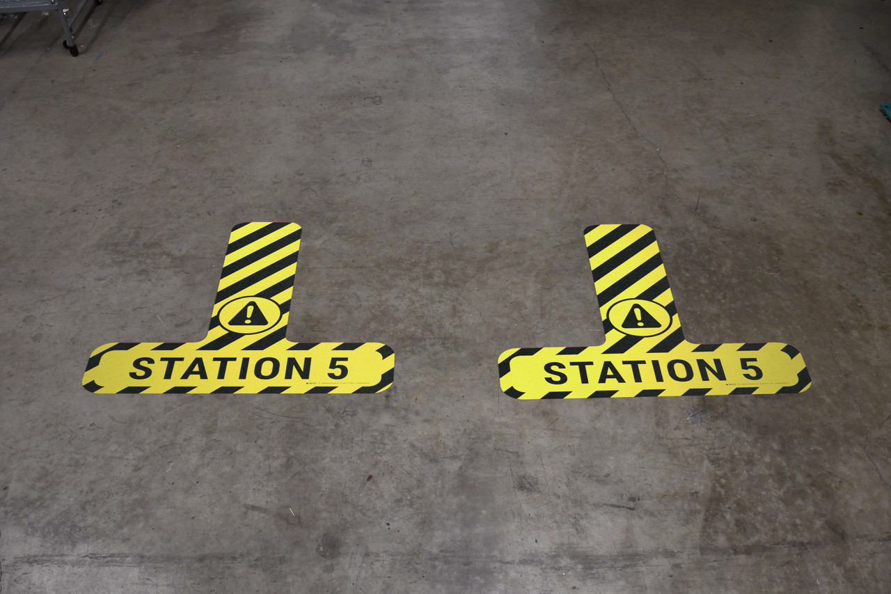 Station 5 - Floor Sign T's | Creative Safety Supply