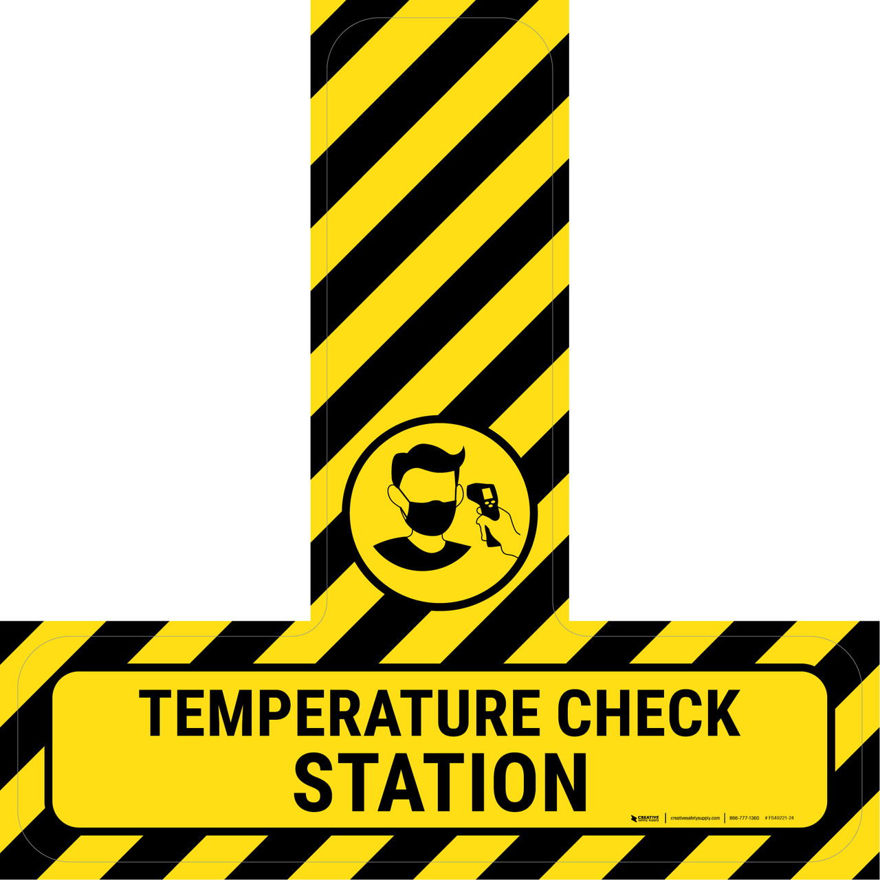Temperature Check Station - Floor Sign T's