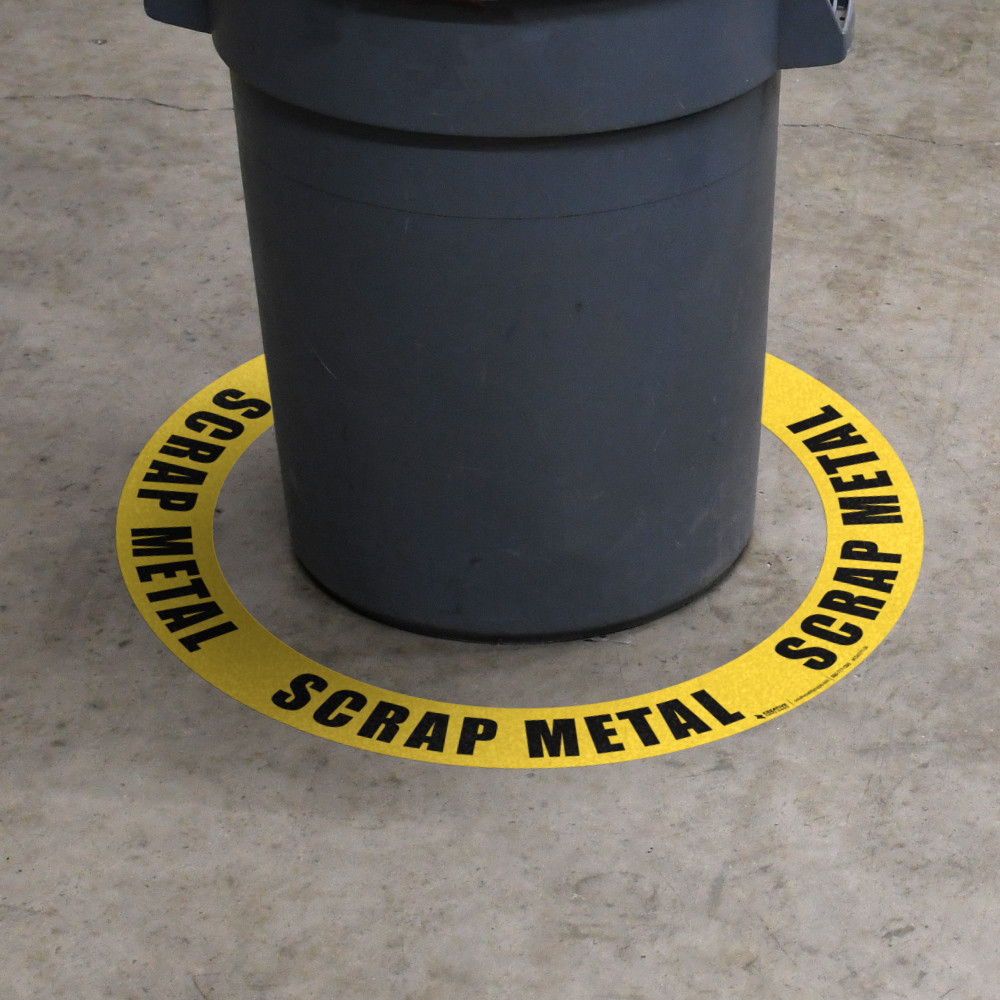 Scrap Metal - Circular Floor Sign Ring | Creative Safety Supply