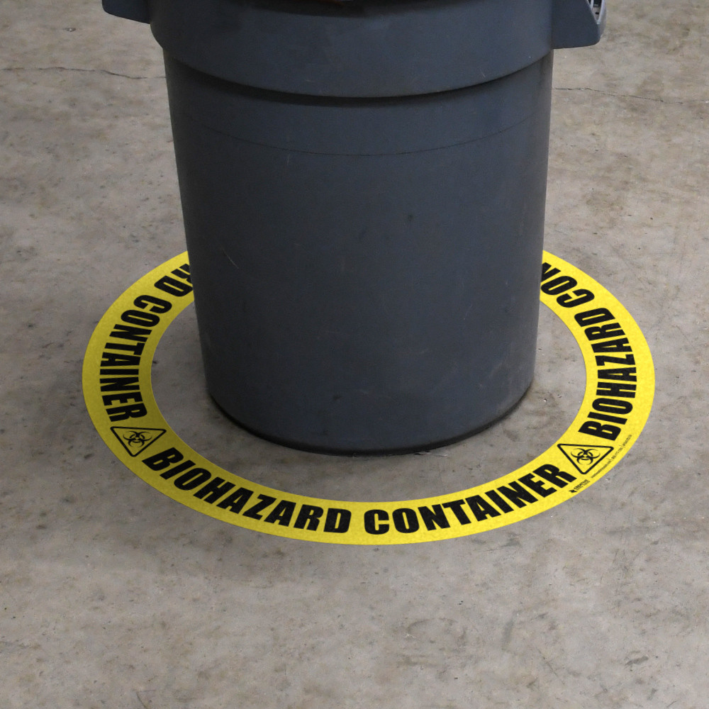 Biohazard Container - Circular Floor Sign Ring