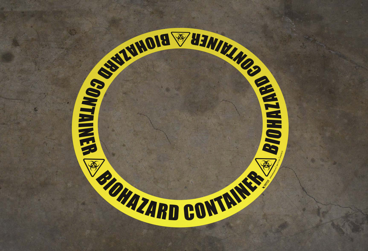 Biohazard Container - Circular Floor Sign Ring
