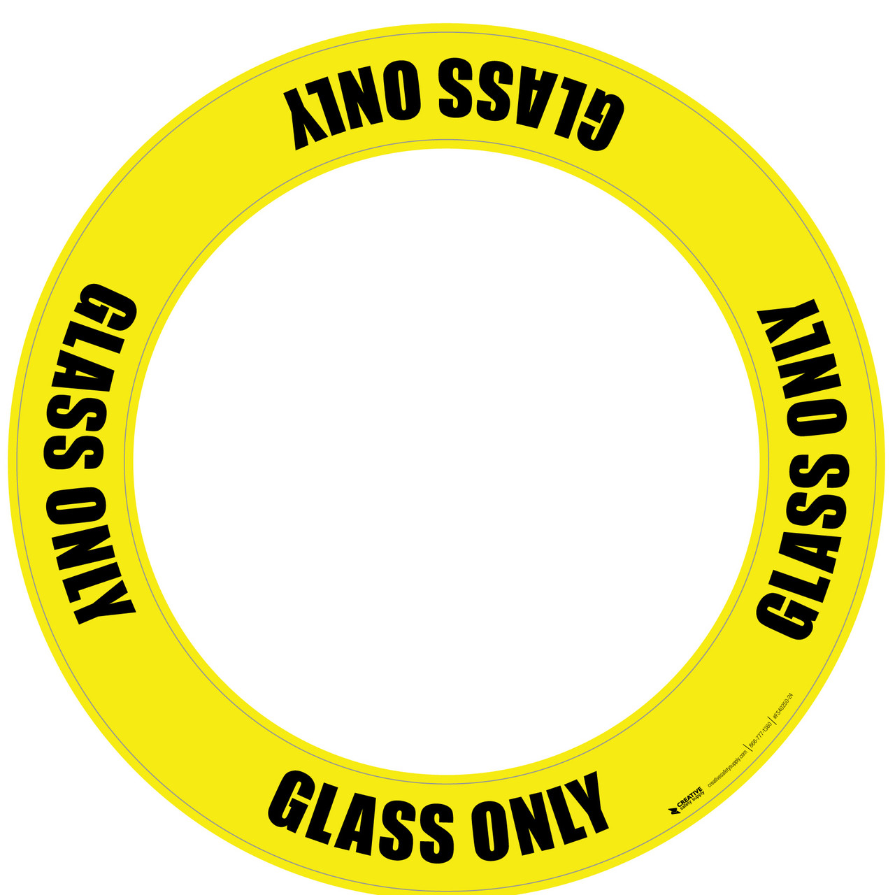 Glass Only - Circular Floor Sign Ring