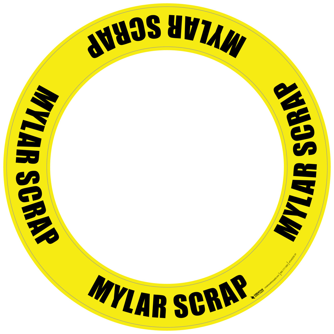 Mylar Scrap - Circular Floor Sign Ring