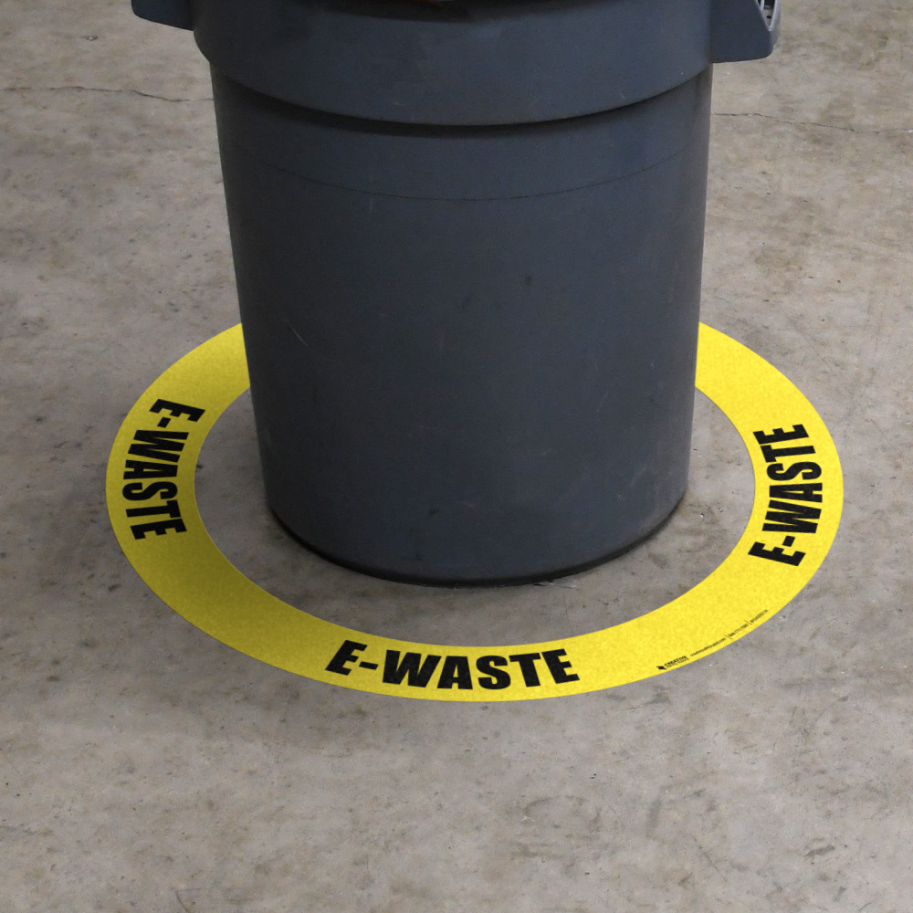 E-Waste - Circular Floor Sign Ring | Creative Safety Supply