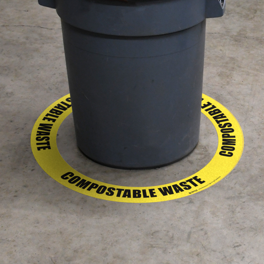 Compostable Waste - Circular Floor Sign Ring