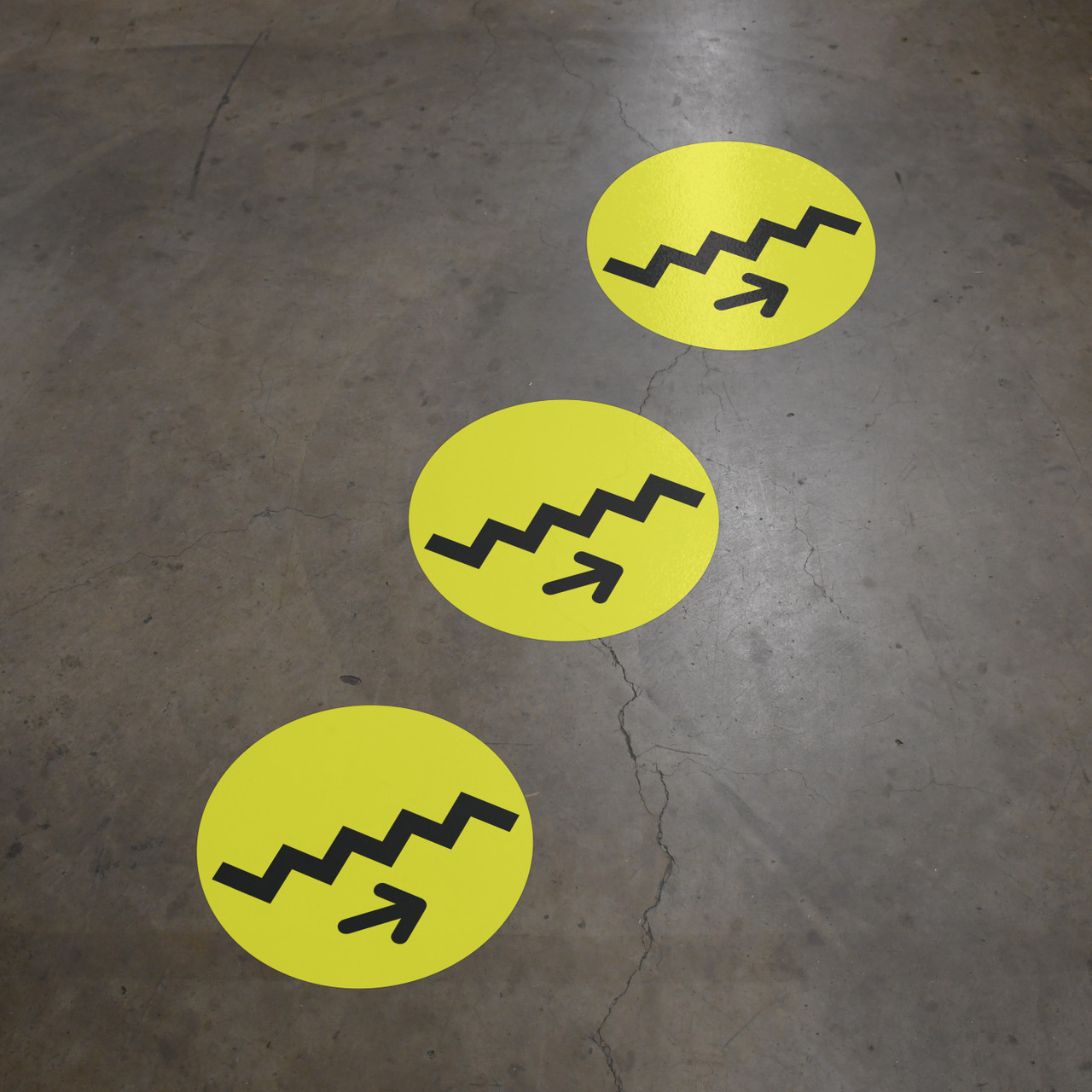 Stairs Arrow Up Wayfinding Floor Sign Dot