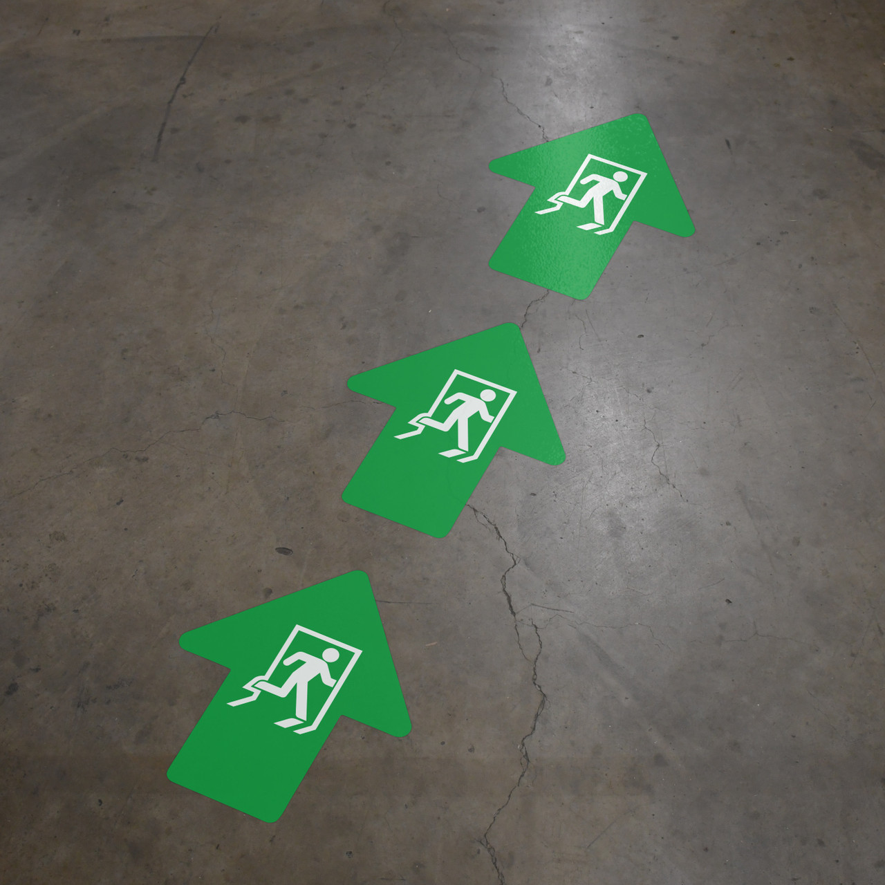 Emergency Exit Wayfinding Floor Sign Arrows | Creative Safety Supply