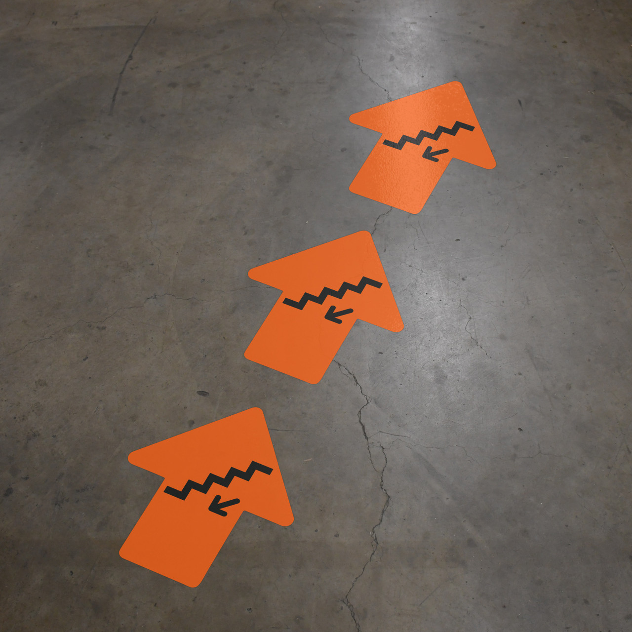 Stairs Arrow Down Wayfinding Floor Sign Arrows | Creative Safety Supply