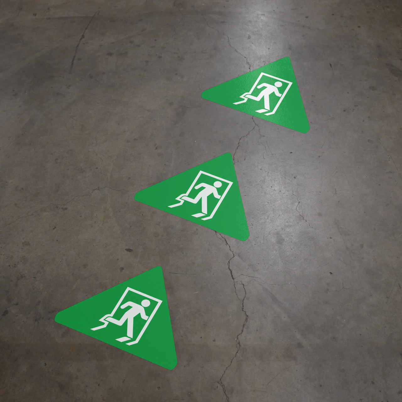 Emergency Exit Wayfinding Floor Sign Arrow Heads