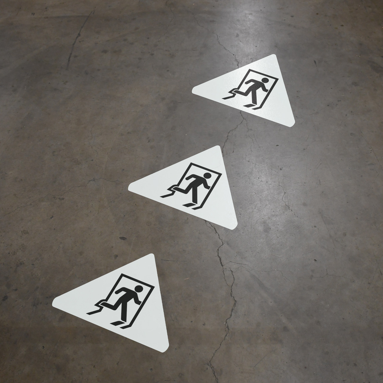 Emergency Exit Wayfinding Floor Sign Arrow Heads | Creative Safety Supply