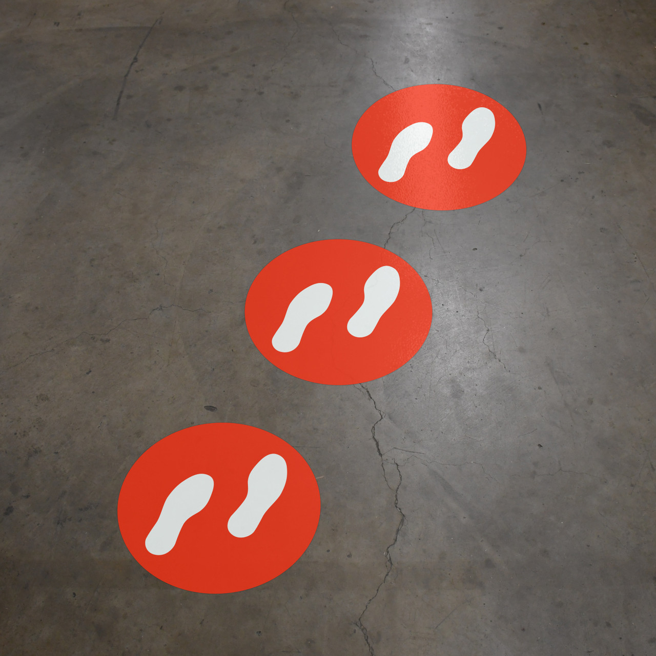 Footprints Wayfinding Floor Sign Dot | Creative Safety Supply