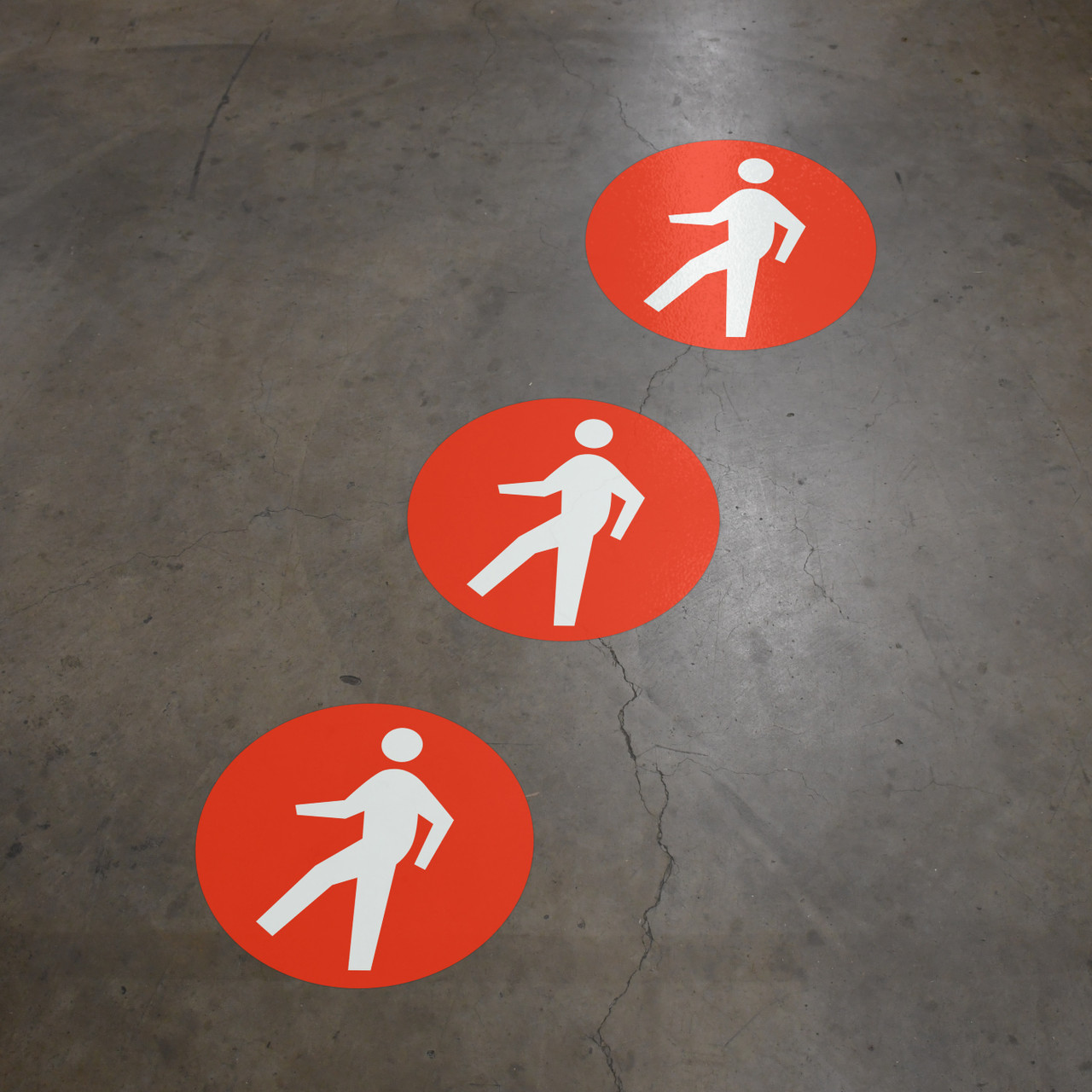 Pedestrian Wayfinding Floor Sign Dot | Creative Safety Supply