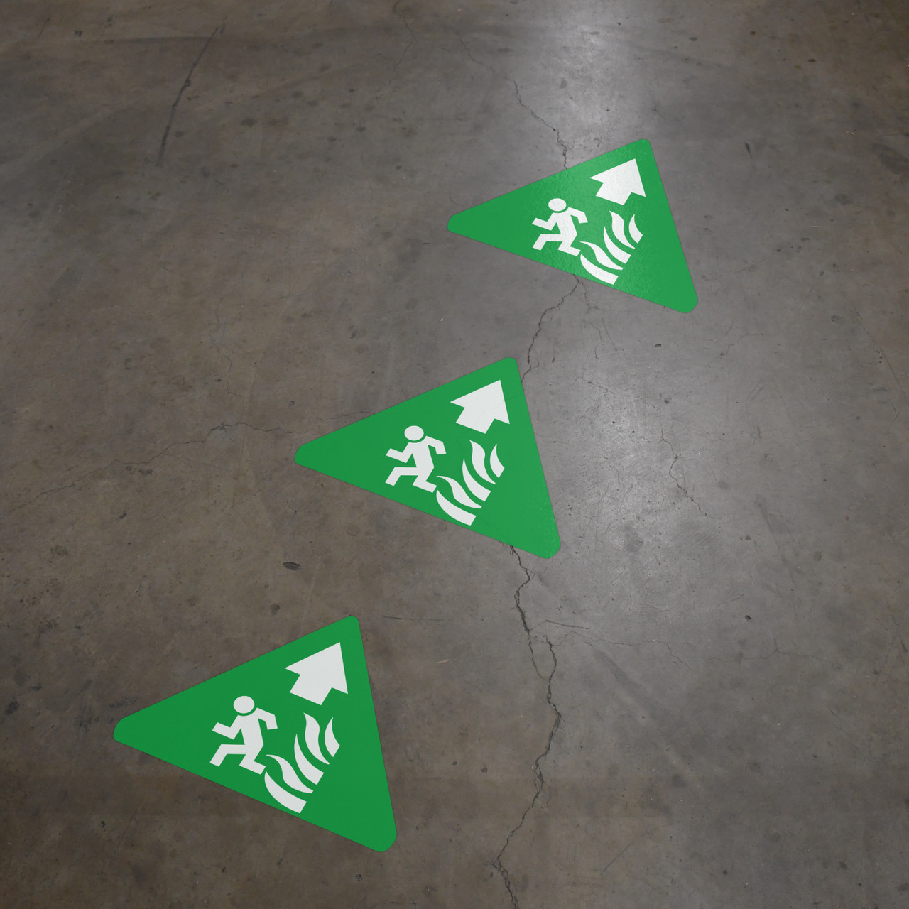 Fire Exit Wayfinding Floor Sign Arrow Heads