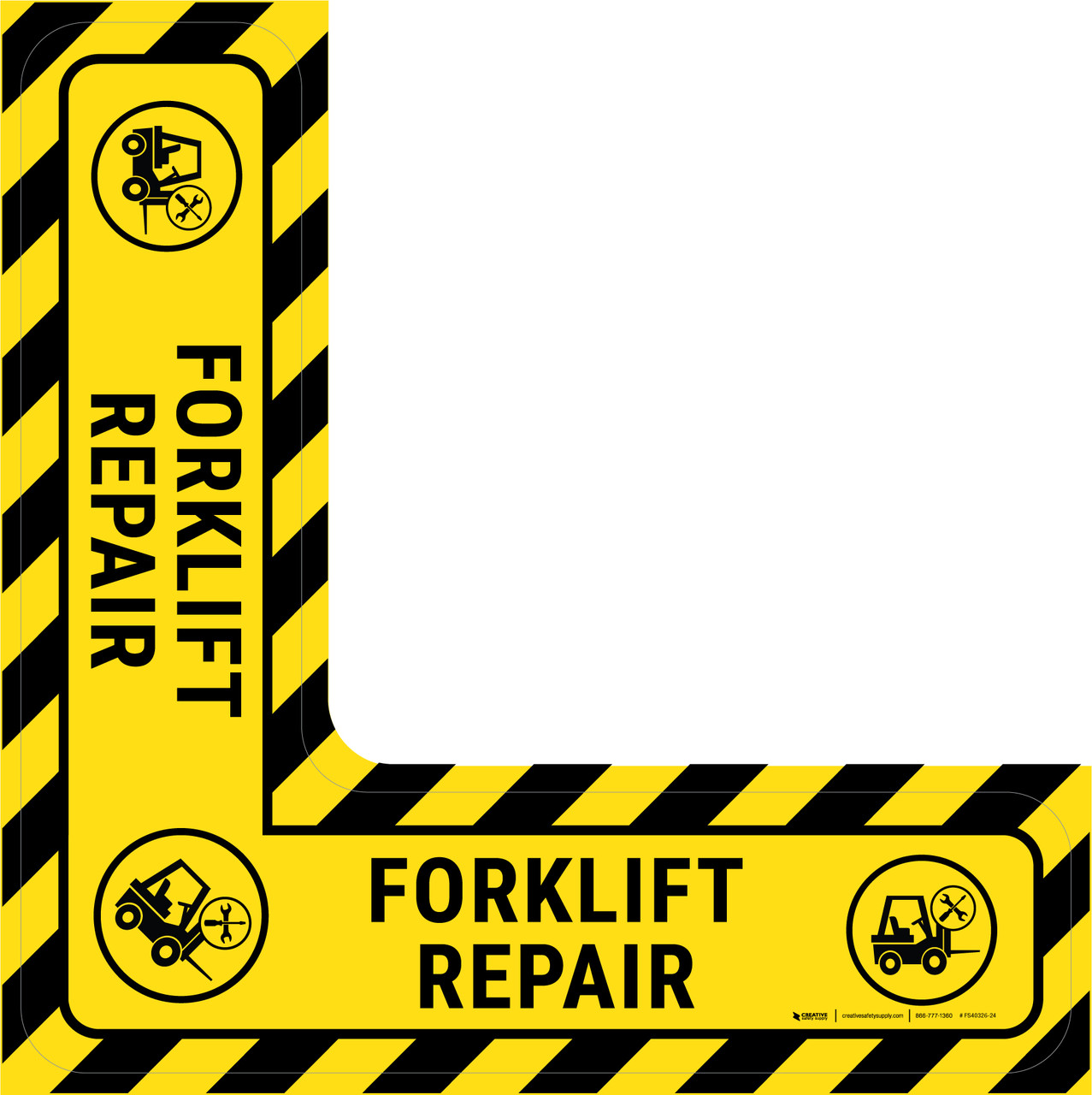 Forklift Repair - Floor Sign Corner