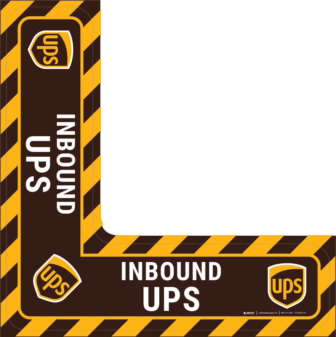 Inbound UPS - Floor Sign Corner