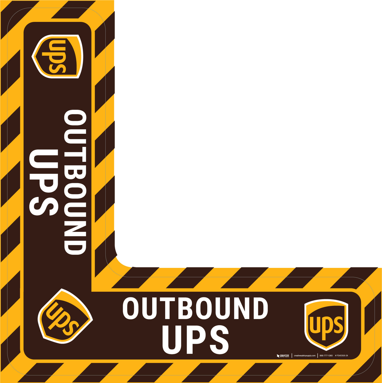Outbound UPS - Floor Sign Corner