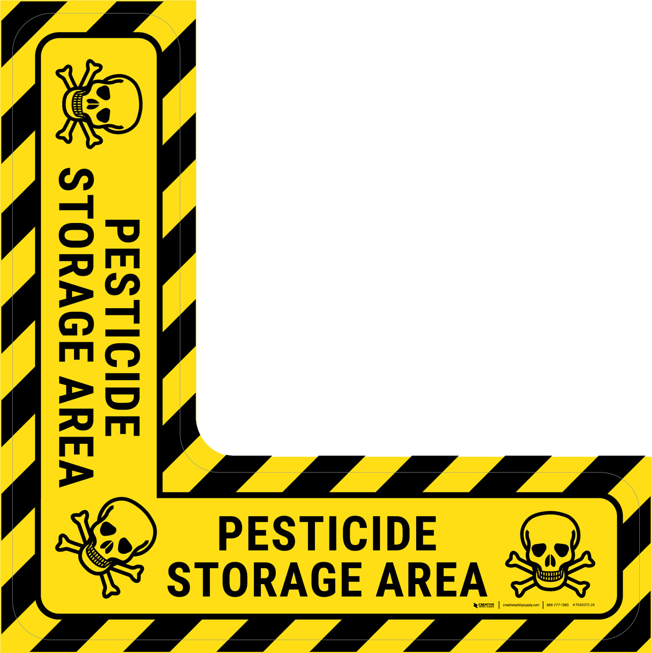 Pesticide Storage Area - Floor Sign Corner | Creative Safety Supply