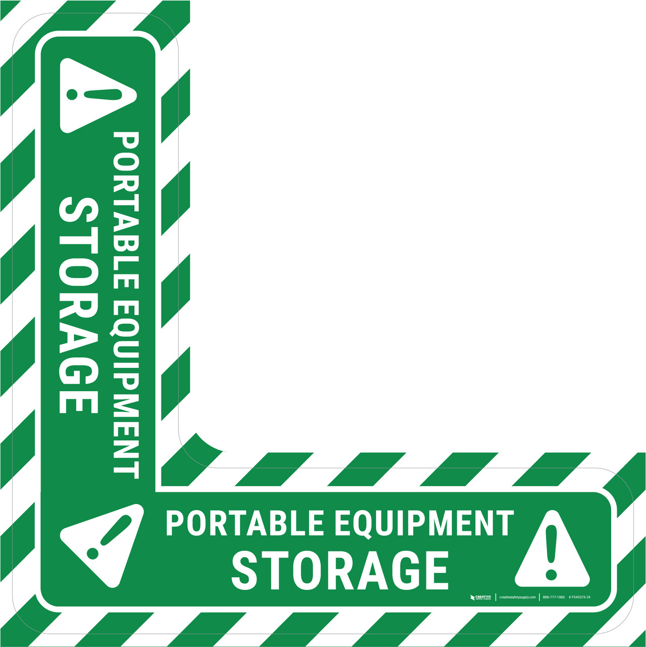 Portable Equipment Storage - Floor Sign Corner