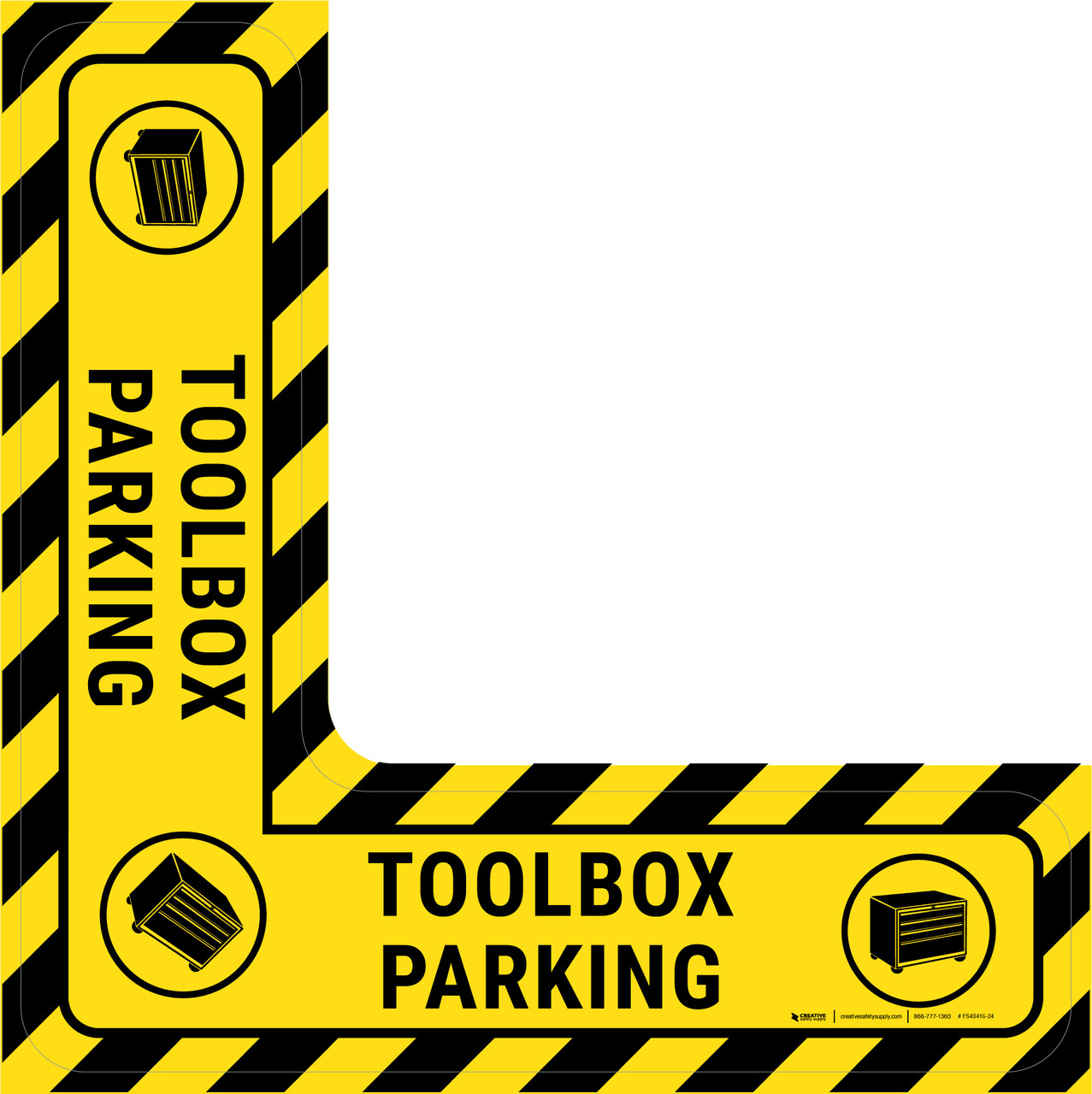 ToolBox Parking - Floor Sign Corner | Creative Safety Supply